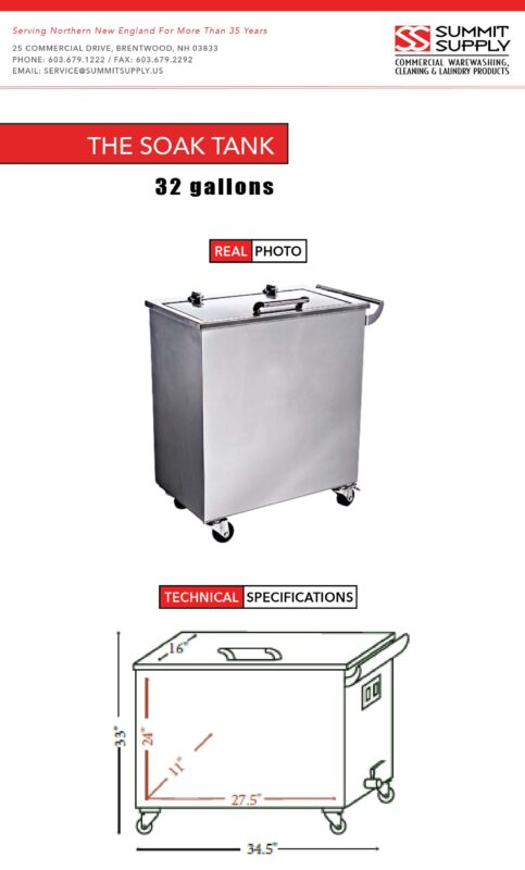 THE SOAK TANK – 32 GALLONS – Summit Supply
